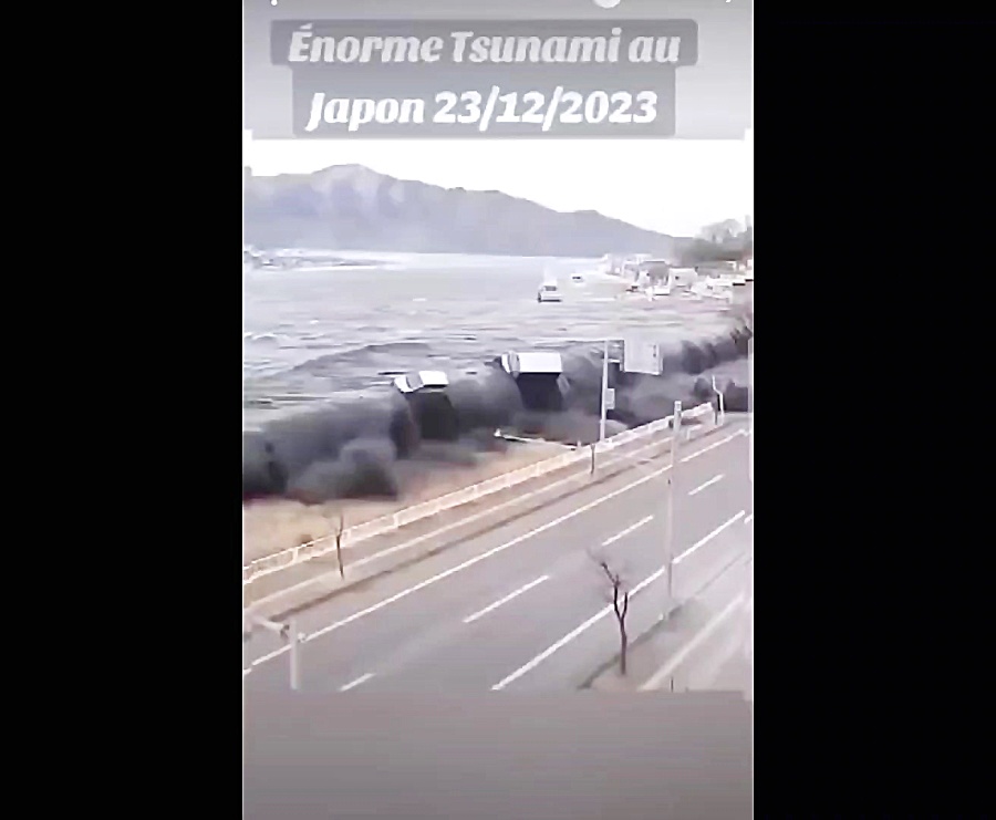 سونامی وحشتناک در روز های پایانی سال ۲۰۲۳ در ژاپن