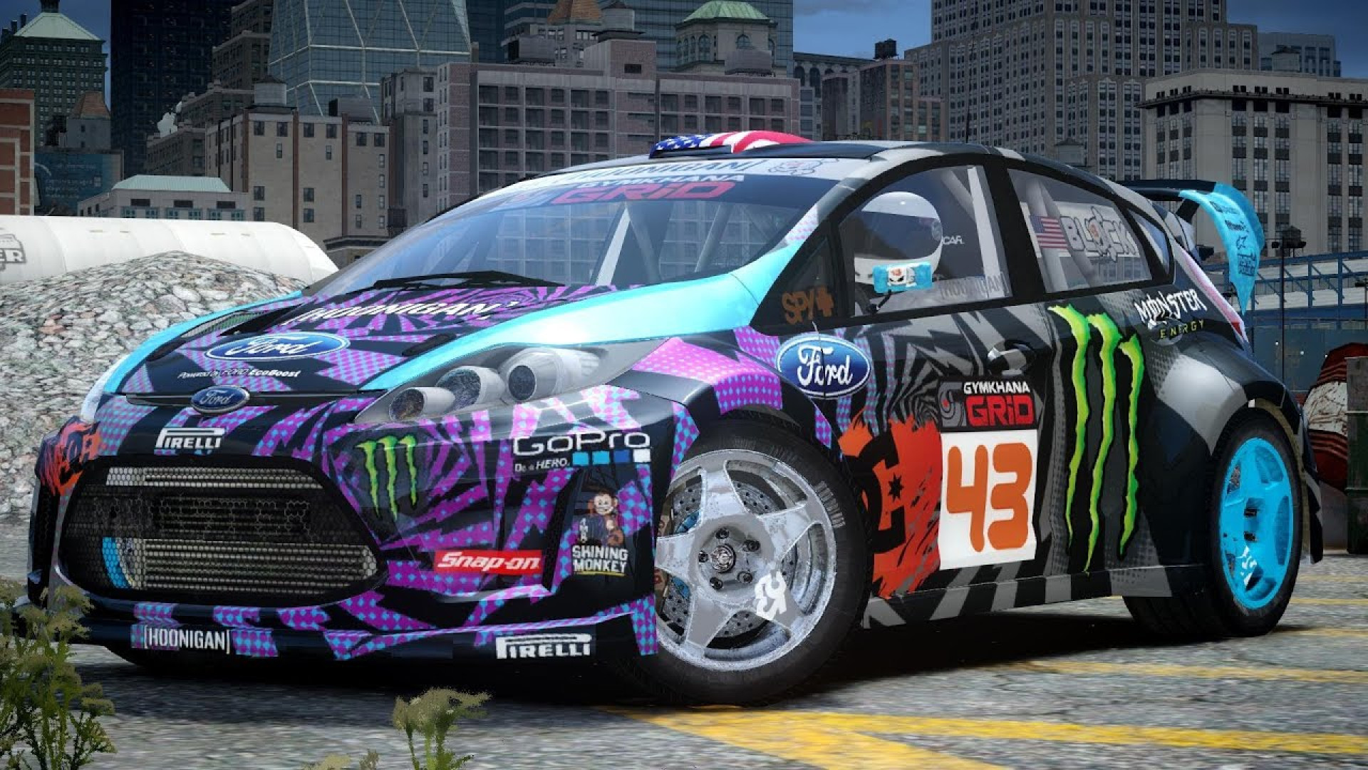 GTA IV 2013 Ford Fiesta Ken Block Hoonigan Crash Testing