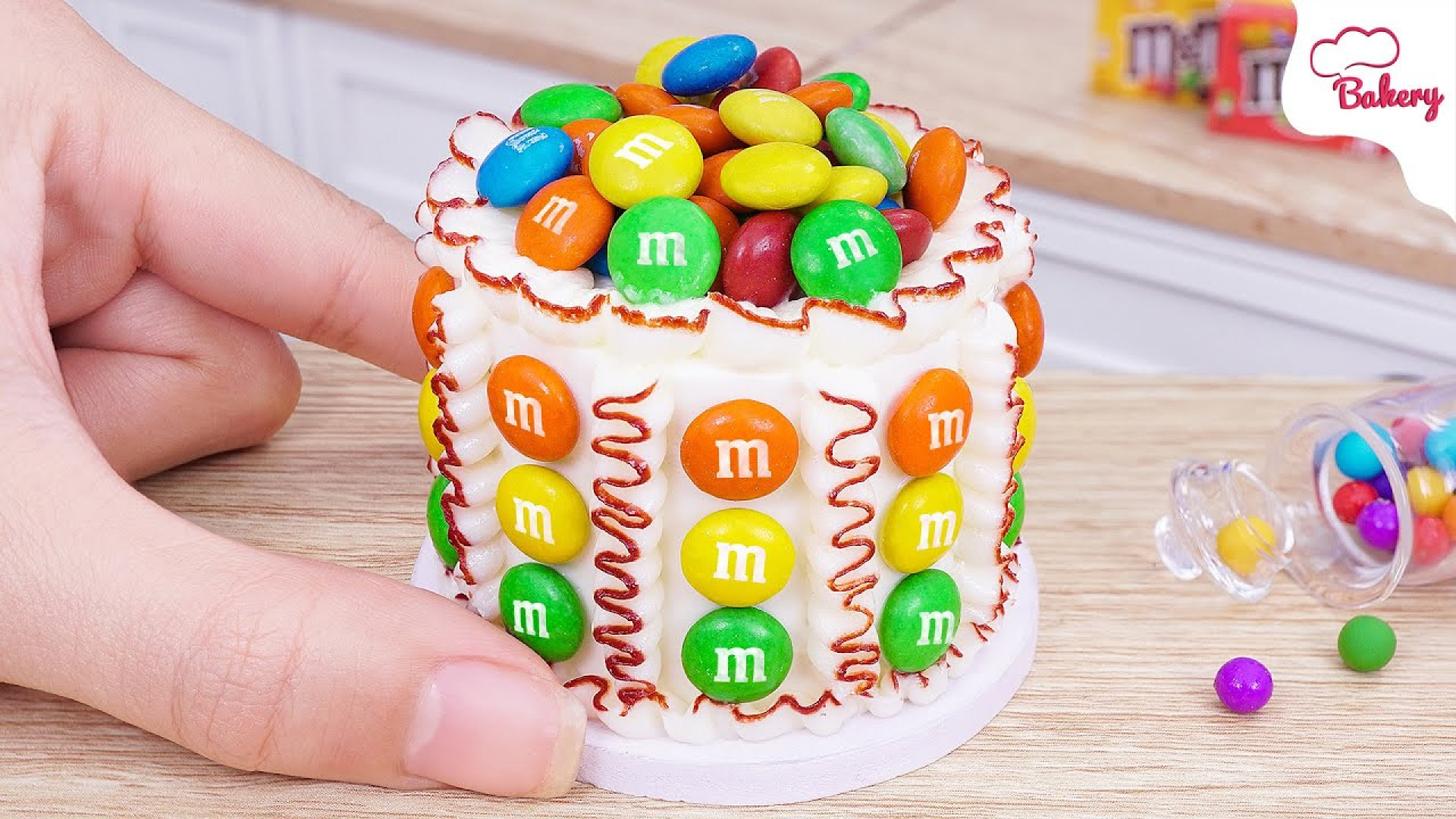 Mini MM Cake Perfect Miniature MM Buttercream Chocolate Rainbow Cake Reci