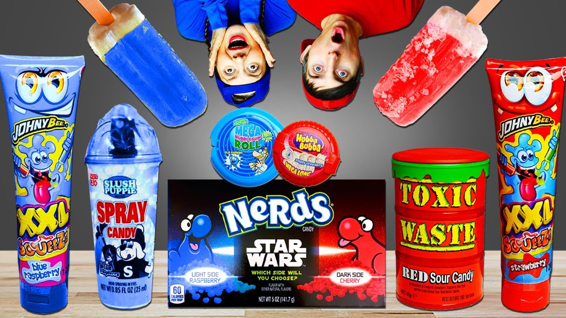 Red Food vs Blue Food Challenge 푸른 빨간색 디저트 챌린지 MUKACHU #2