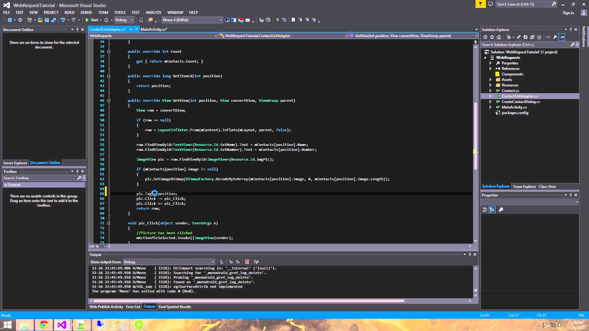 Xamarin Android Tutorial 20 Inserting images into SQL with Web Request