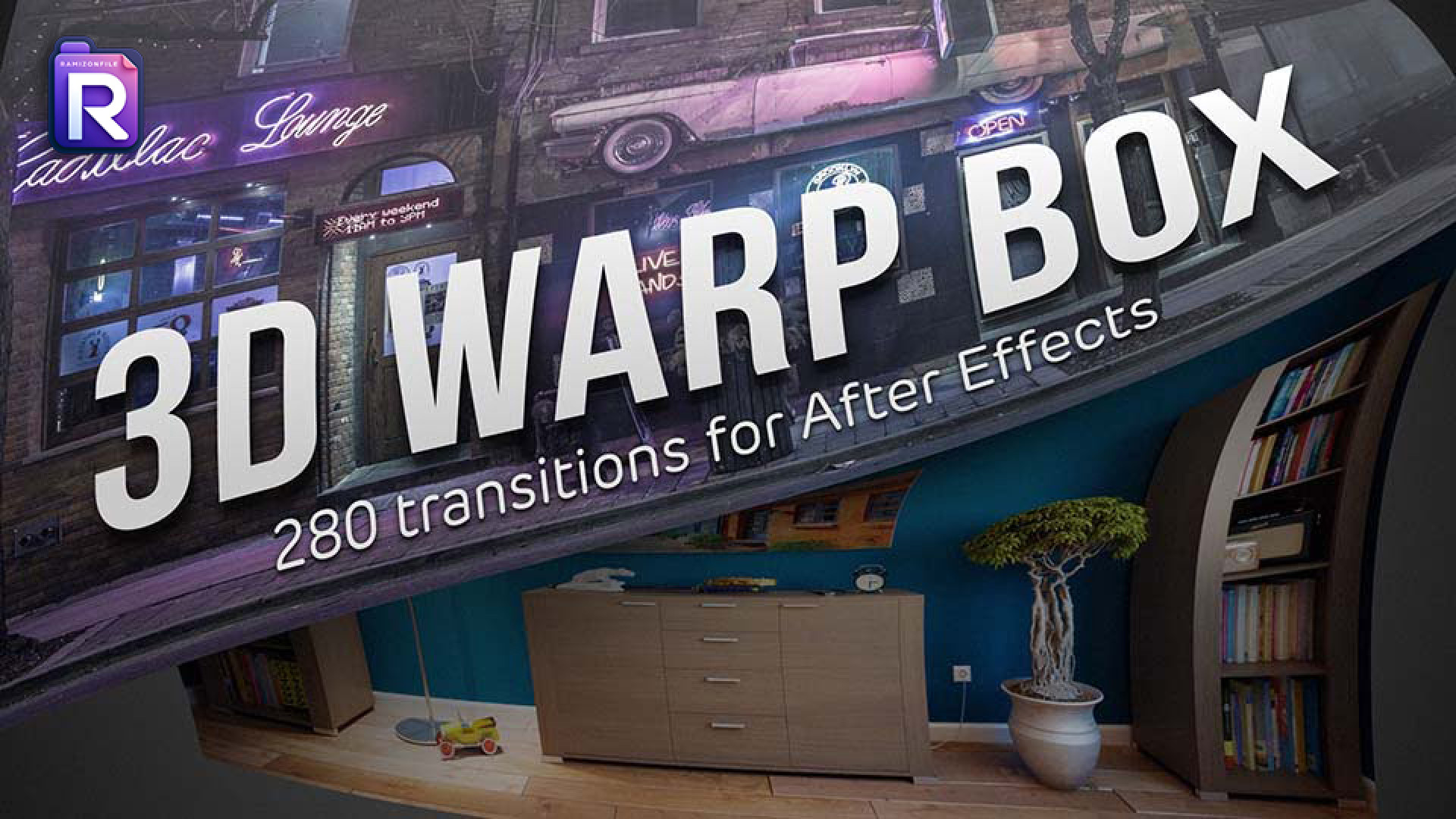 Motion Bro 4 - 3D Warp Box Transitions