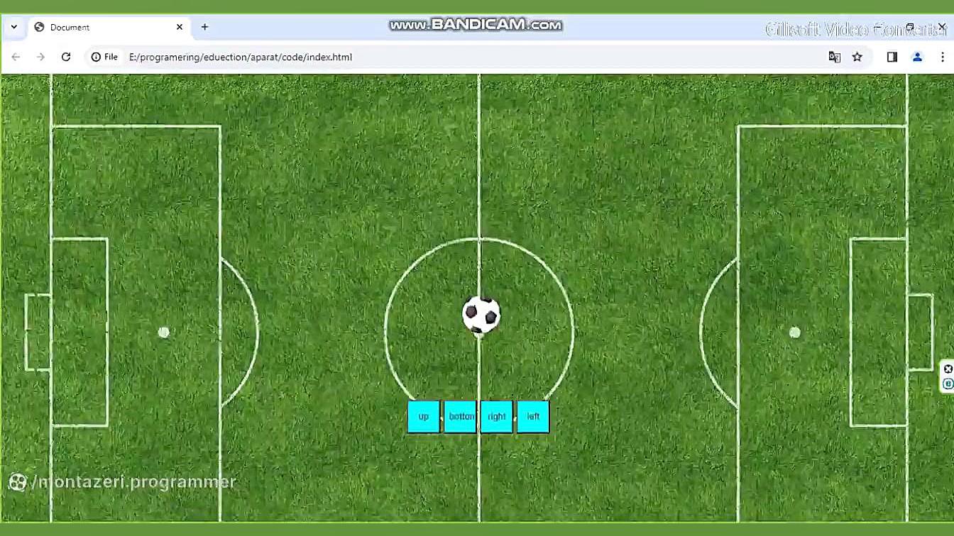 ساخت بازی توپ فوتبال با html,css,js