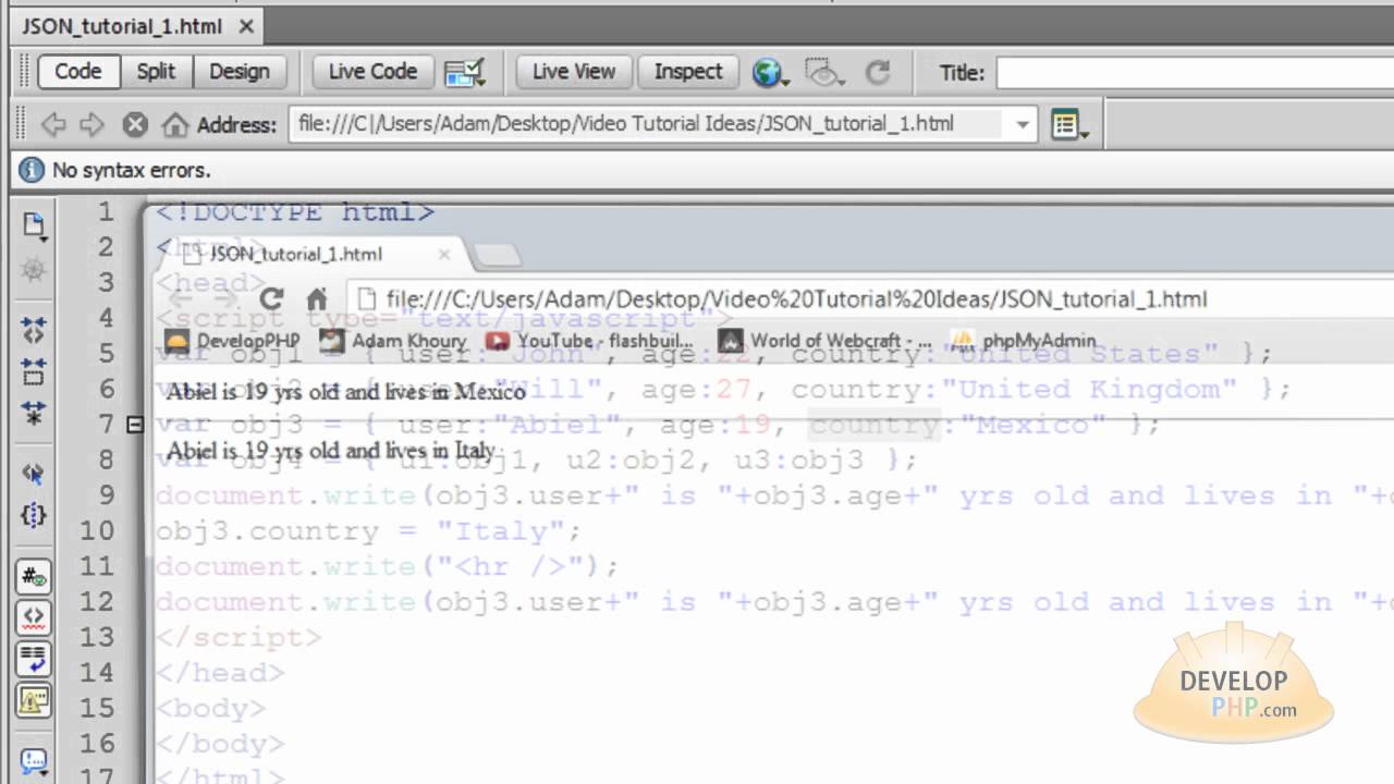 json tutorial for beginners learn how to program part 1 JavaScript