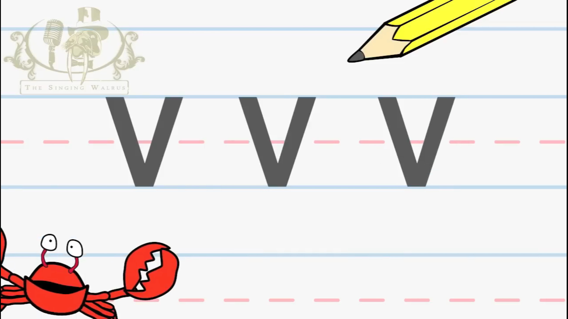 How to write V v- Letter V v- Writing letter V v