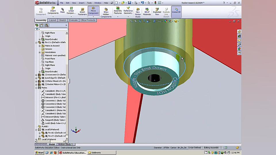 Creating Rocket in Solidworks (7 of 7)