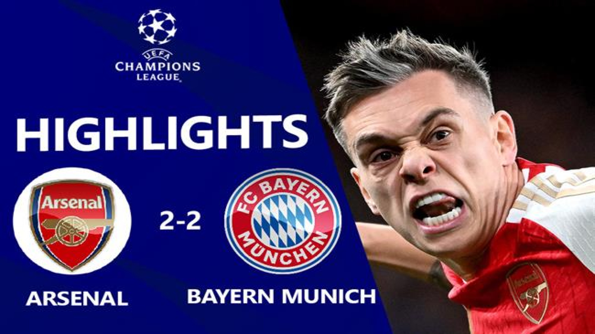 Arsenal Vs FC Bayern munchen 2-2 ucl Highlight