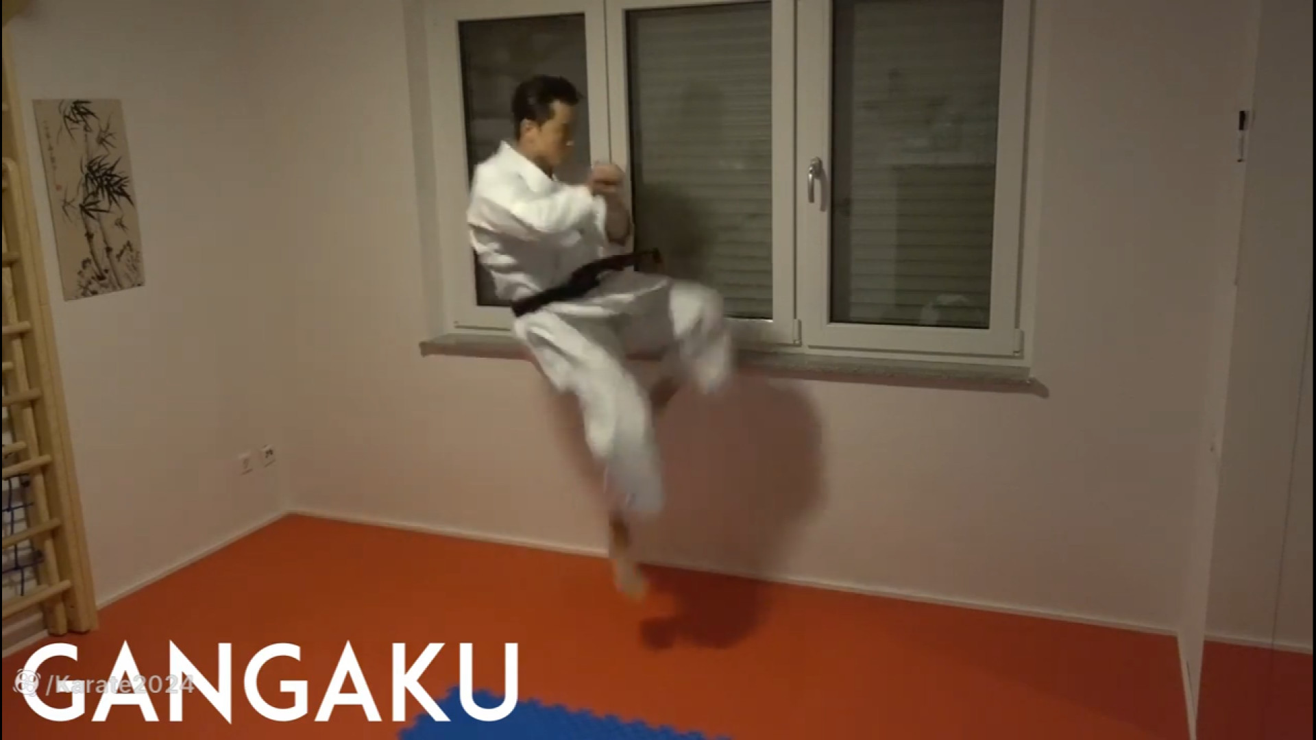 NIDAN GERI and MAE TOBI GERI - karate jump kick and double jump kick