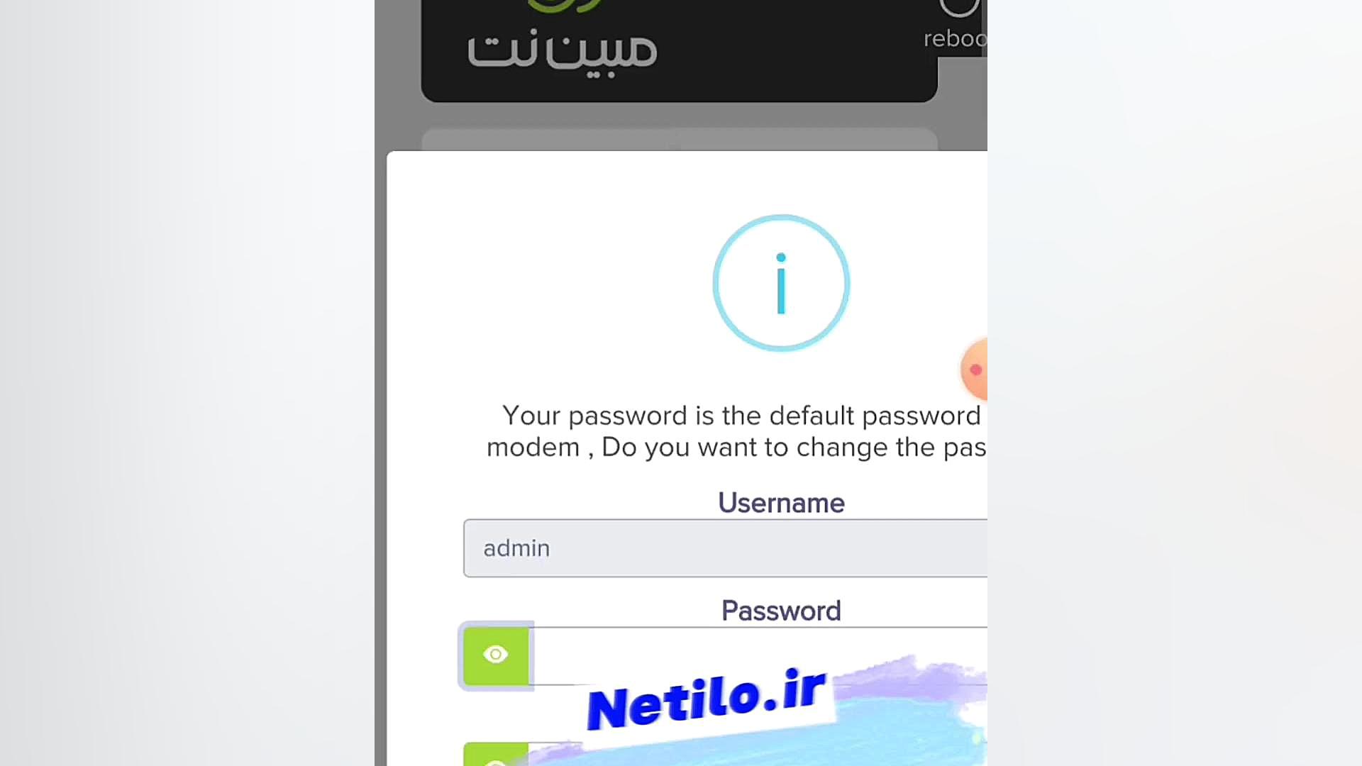 آموزش تغییر شبکه مودم Mn6500Q مبین نت