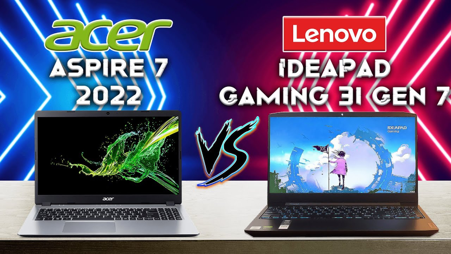 مقایسه لپتاپ های Aspire 7 A15 و IdeaPad Gaming 3i Gen 7