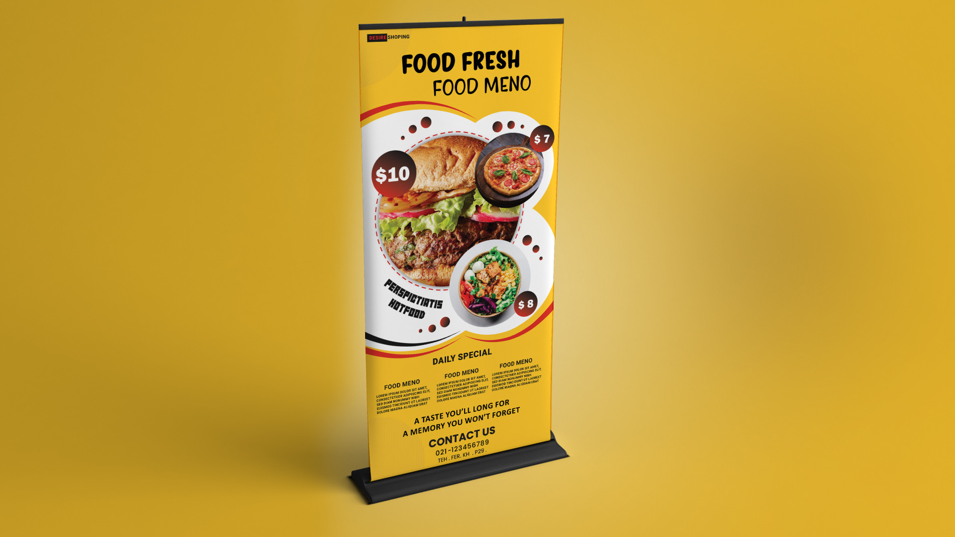 طراحی بنر رول آپ حرفه ای در ایلوستریتور - آموزش گام به گام