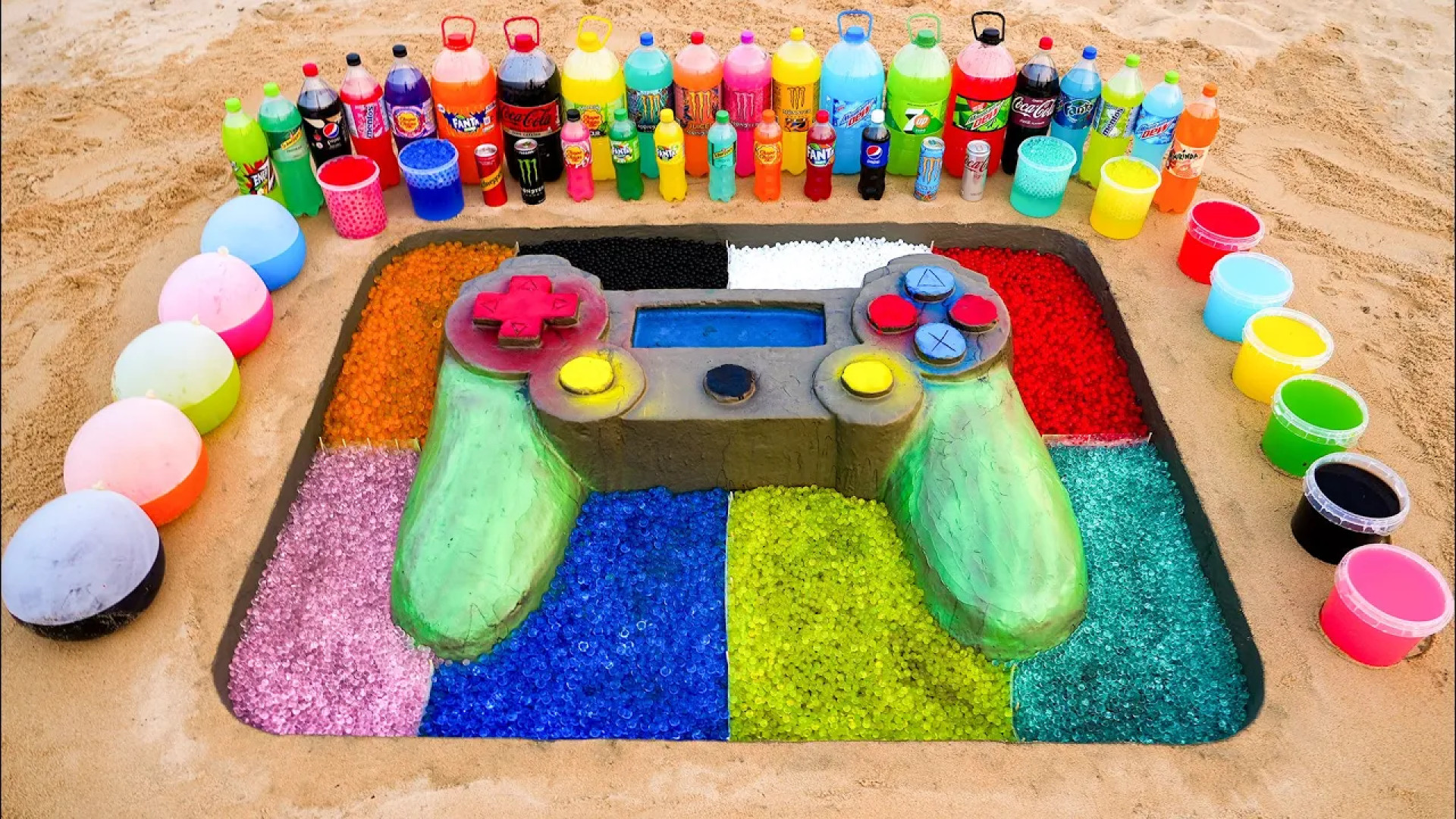 How to make a Gaming Controller with Orbeez, Big Coca Cola, Fanta ...