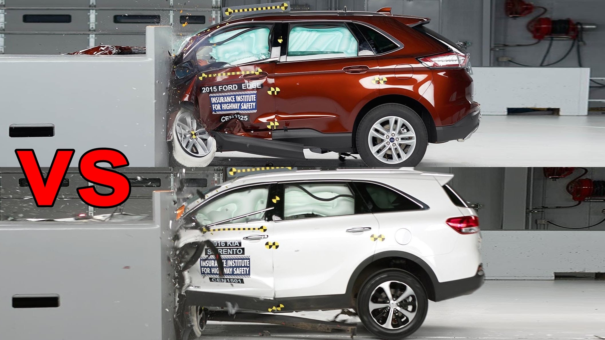 [CRASH TEST] 2016 Ford Edge vs 2016 Kia Sorento