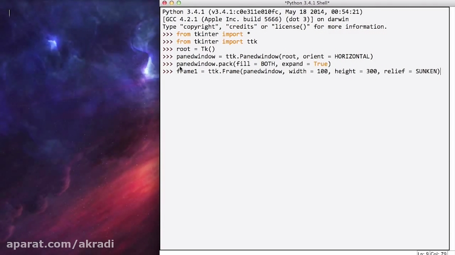 ۱۶- ساخت Panedwindow در TKinter تی کی اینتر