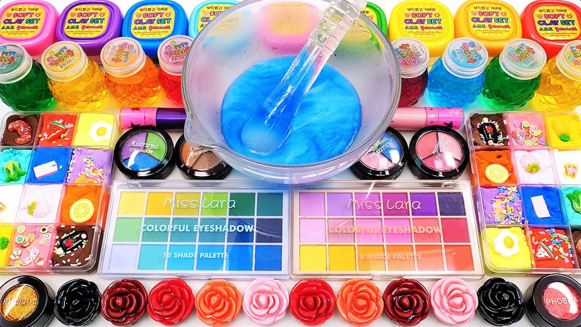 Satisfying Video Compilation How To Make Slime Mixing Glitter Eyeshadow ...