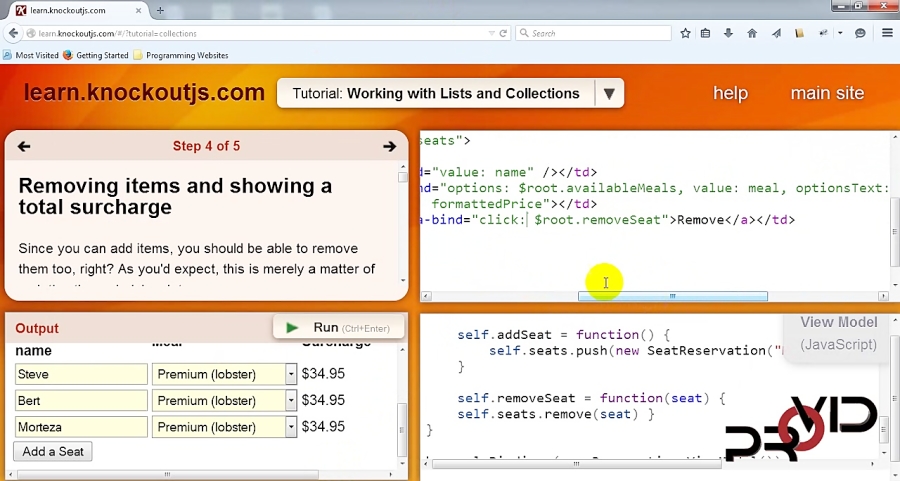 آموزش کامل KnockoutJS