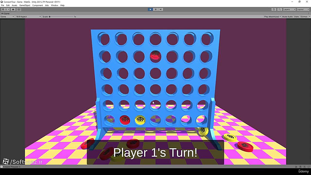 دانلود اموزش Connect 4 Game Programming Course for Unity 3D