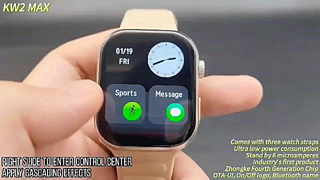 ساعت هوشمند طرح اپل واچ مدل KW2 Max