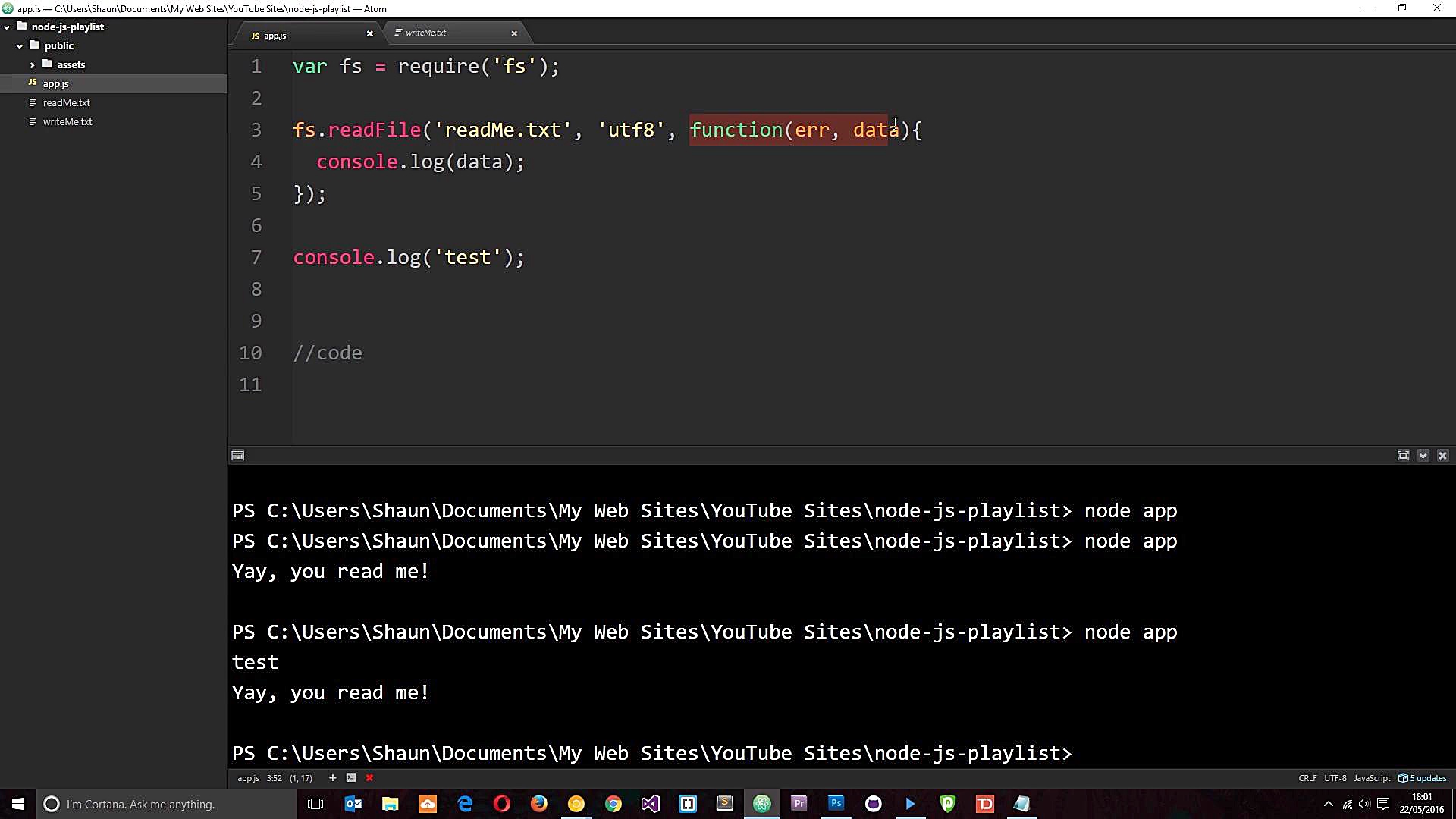 Node JS Tutorial for Beginners #9 - Reading Writing Files (fs)