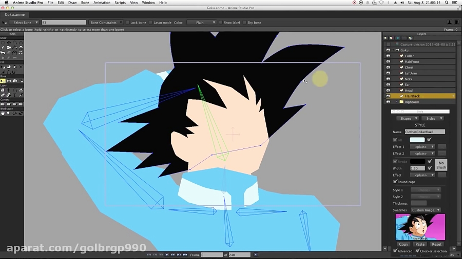 How to Create Anime - Goku Anime Studio Tutorial - Part 2