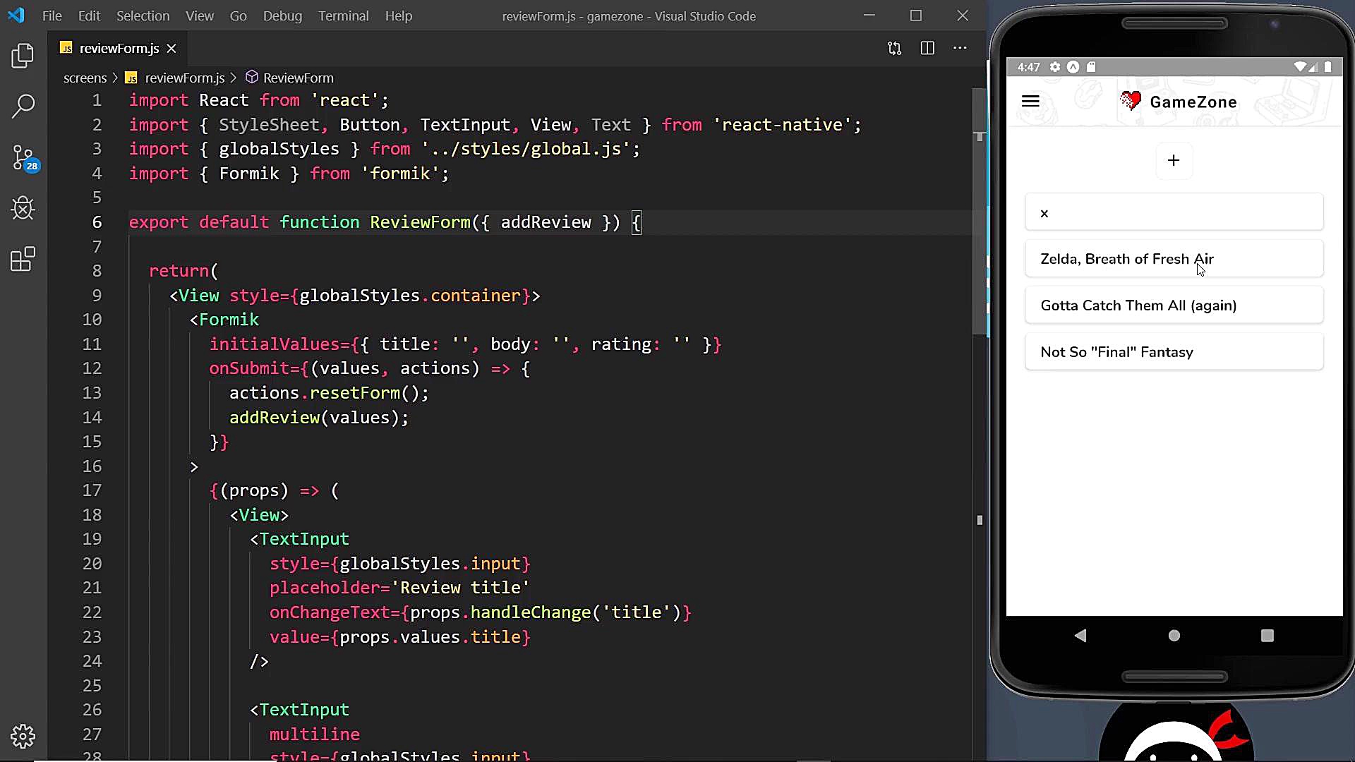 React Native Tutorial #32 - Validation with Yup