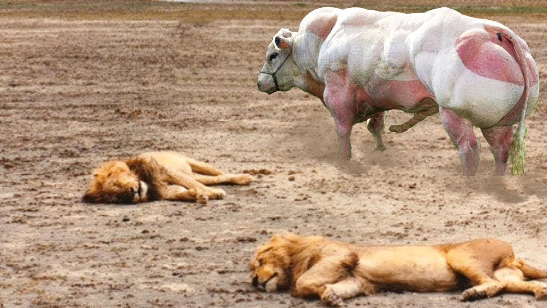 Crazy Buffalo Attacks And Kills A Sleeping Lions, Buffalo Versus Lion