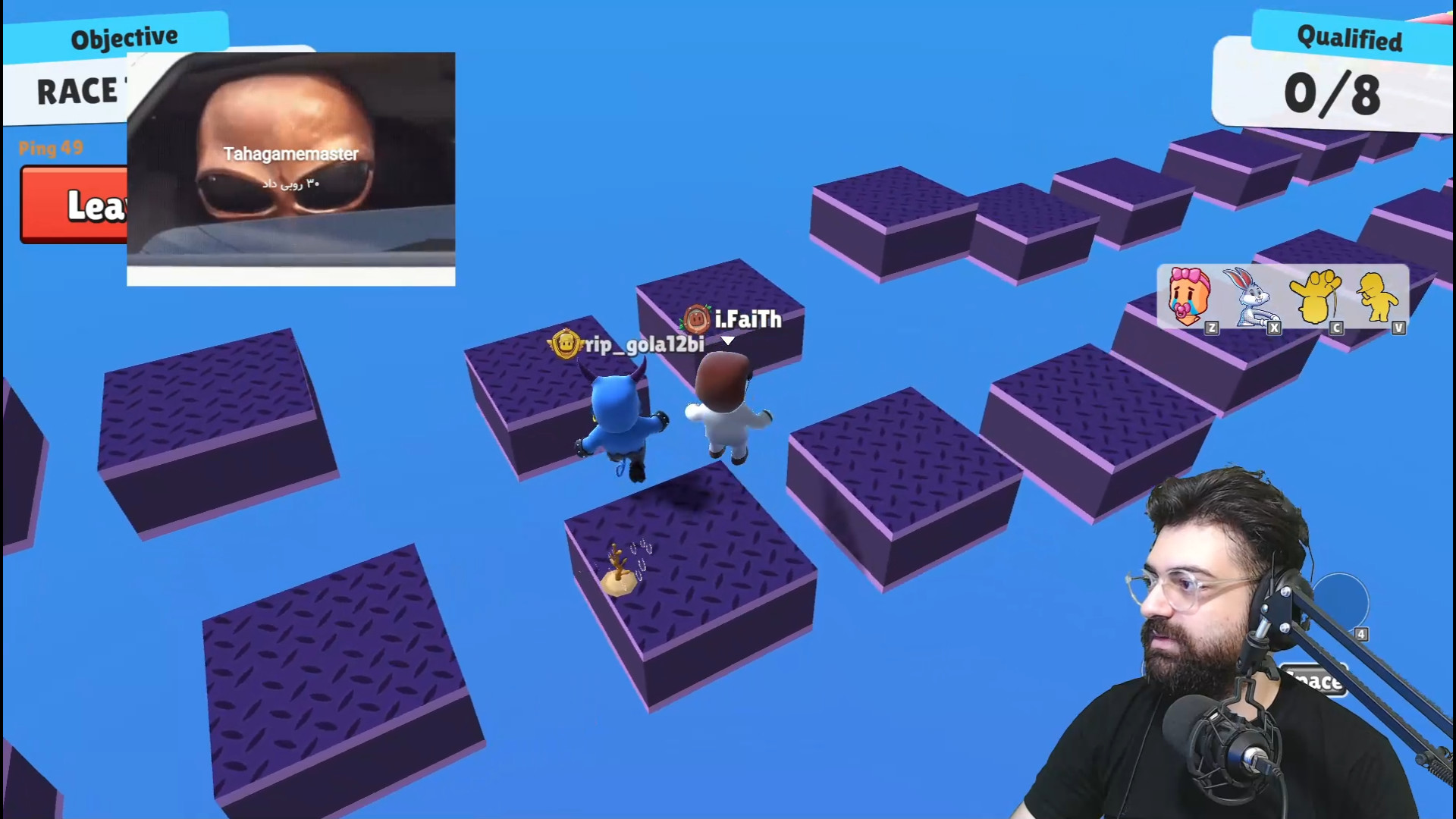 استامبل گایز Stumble Guys : تو یک قدمی خط پایان باختم