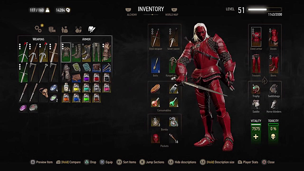 Witcher 3 Blood Wine best level-scaling Relics: the Hen Gaidth Armor ...