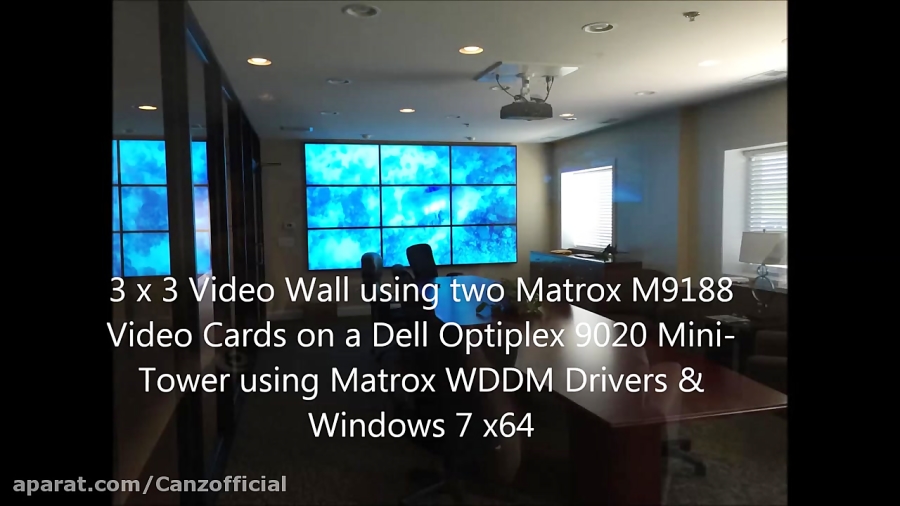 3 x 3 9 Screen Video wall - Matrox M9188 x 2 Cards