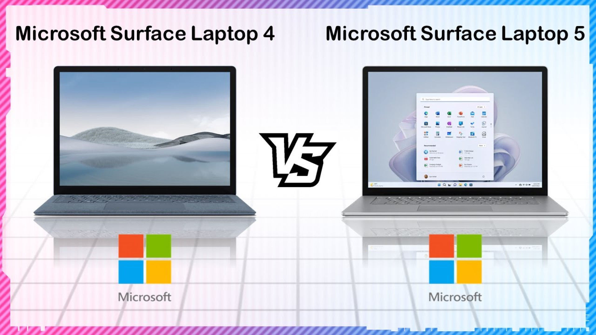 مقایسه لپتاپ های MICROSOFT SURFACE LAPTOP 5 و MICROSOFT SURFACE LAPTOP 4