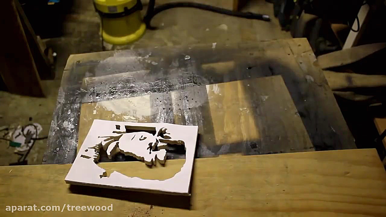 Scroll Saw Portrait - Made by hand in our workshop
