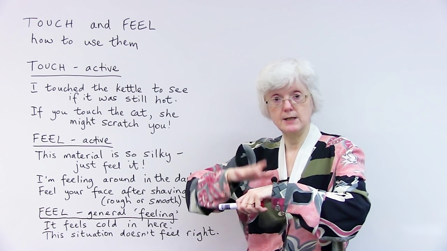 Learn English Vocabulary: TOUCH or FEEL