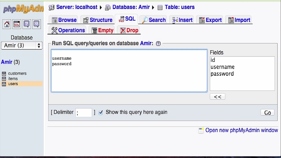 ۲۹- دستورات NOT NULL و AUTO INCREMENT در MySQL