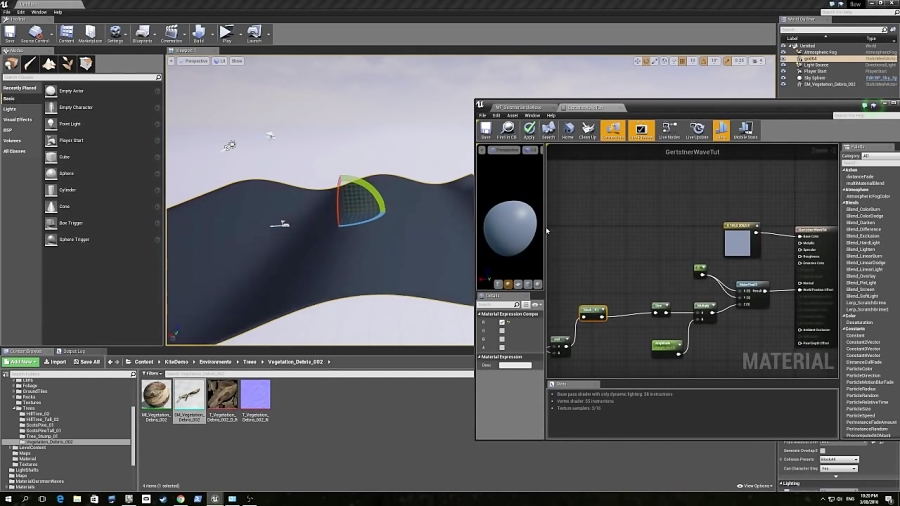 Unreal Engine 4 Gerstner Waves Livestream