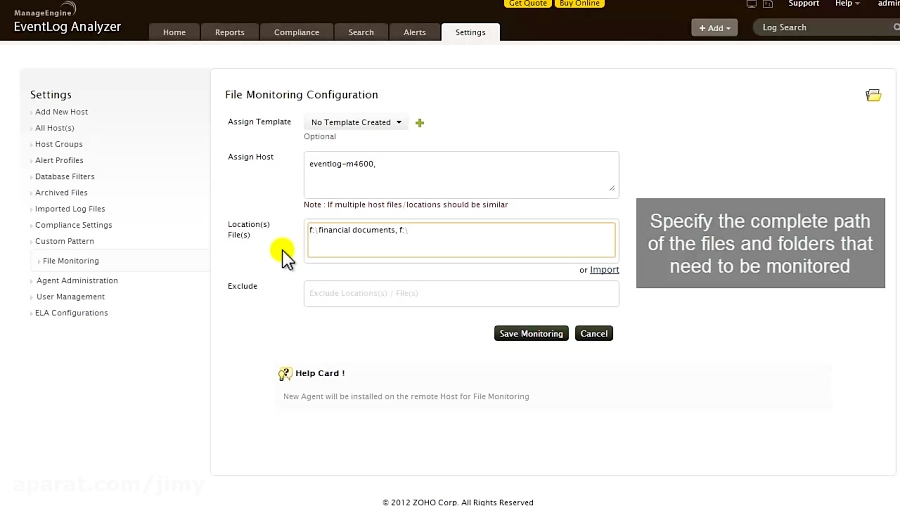 Real-time File Integrity Monitoring (FIM) using EventLog Analyzer