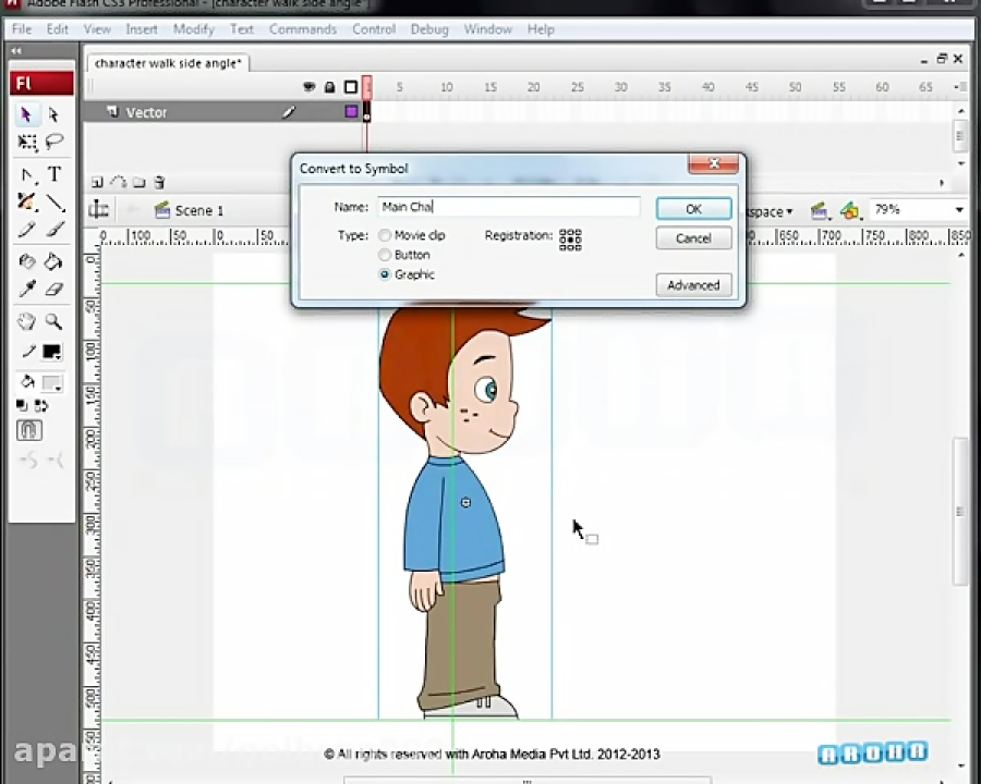 Flash Animation Tutorial - Character Walk Cycle Part-1
