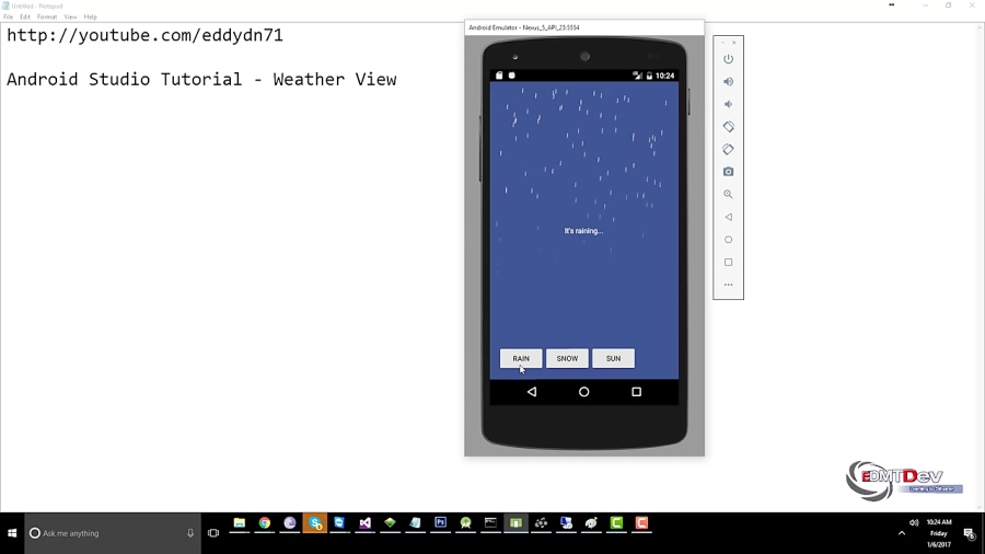 Android Studio Tutorial - Weather View