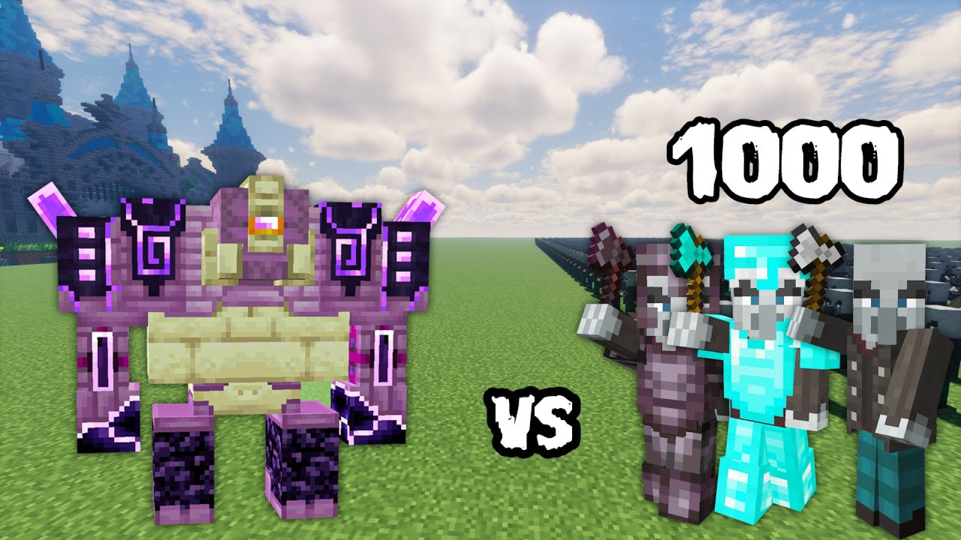 مبارزه ماینکرفت Ender Guardian Vs 1000 Vindicator