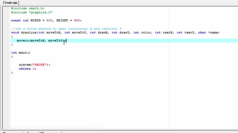 C Programming How to draw graph using graphics.h