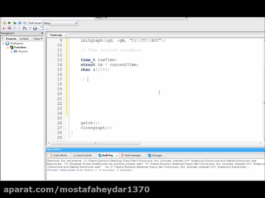 C/C Graphics Tutorial 26 | Analog Clock Part 1