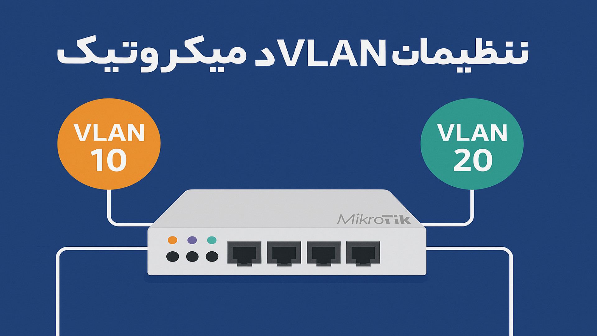 آموزش VLAN در میکروتیک | کانفیگ پورت‌های Trunk و Access به صورت گام‌به‌گام
