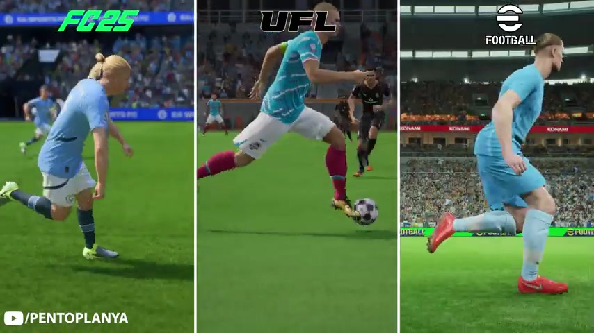 مقایسه بازی و گرافیک UFL (Release) vs EA Sports FC 25 vs eFootball 2025