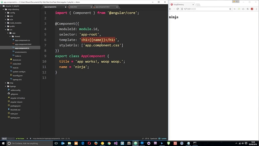 Angular 2 Tutorial #6 - Templates