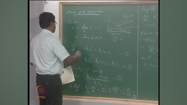 Mod-02 Lec-09 Steady State Approximation, Partial Equilibrium Approximation