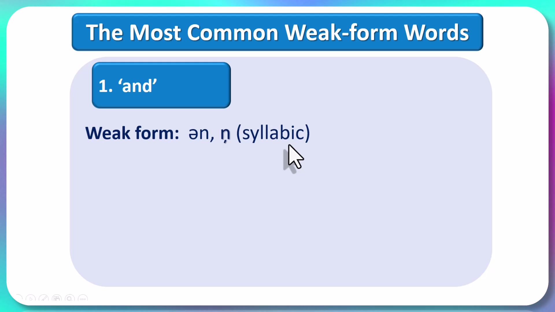 American English Weak Forms, Part 4