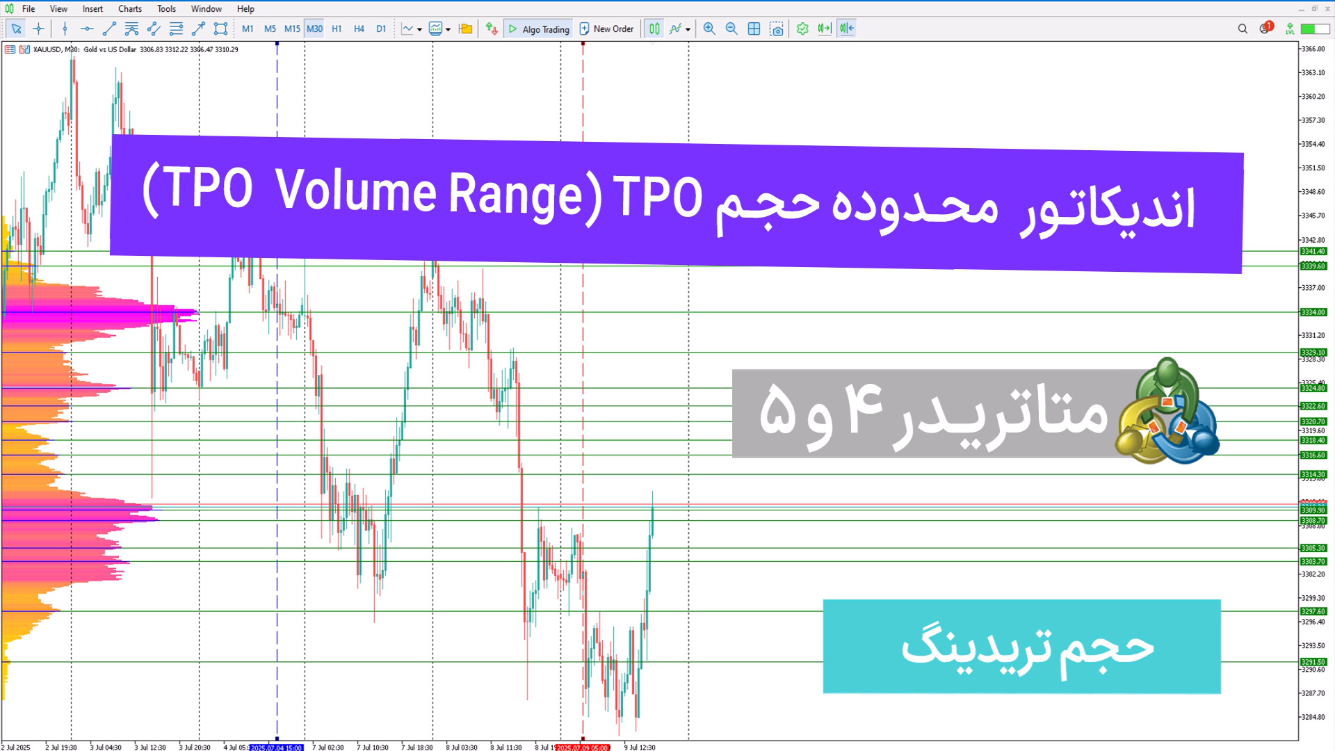 اندیکاتور محدوده حجم TPO (TPO Volume Range) برای متاتریدر 4/5 [تریدینگ ...