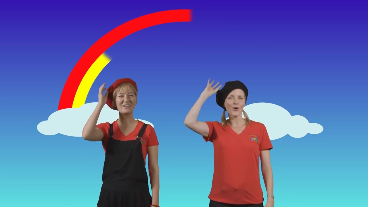I can sing a rainbow gestures