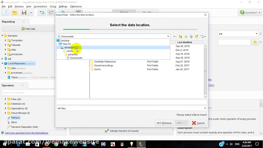 آموزش نرم افزار Rapidminer