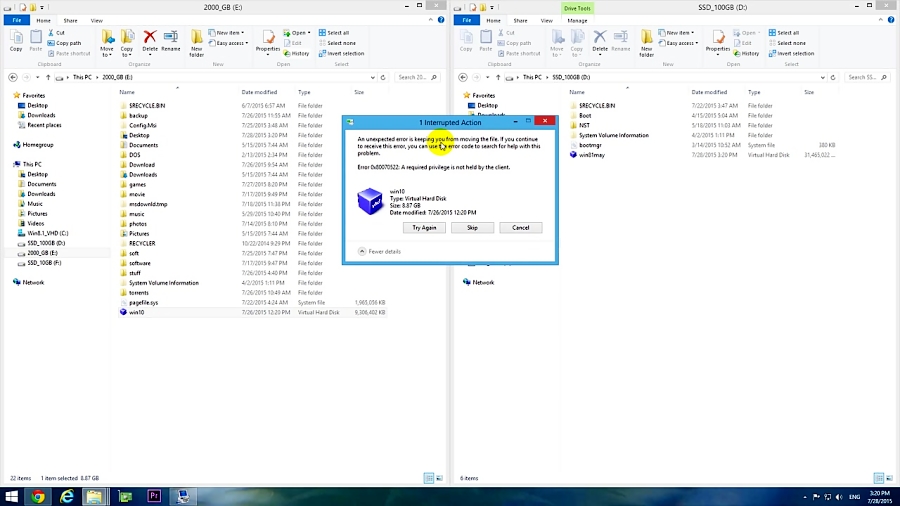 How to fix "A required privilege is not held by the client" error