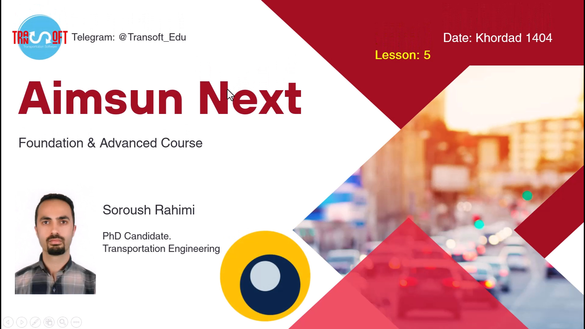 درس 5 (ترسیم شبکه- بخش چهارم) - آموزش نرم‌افزار ترافیکی ایمسان (Aimsun ...